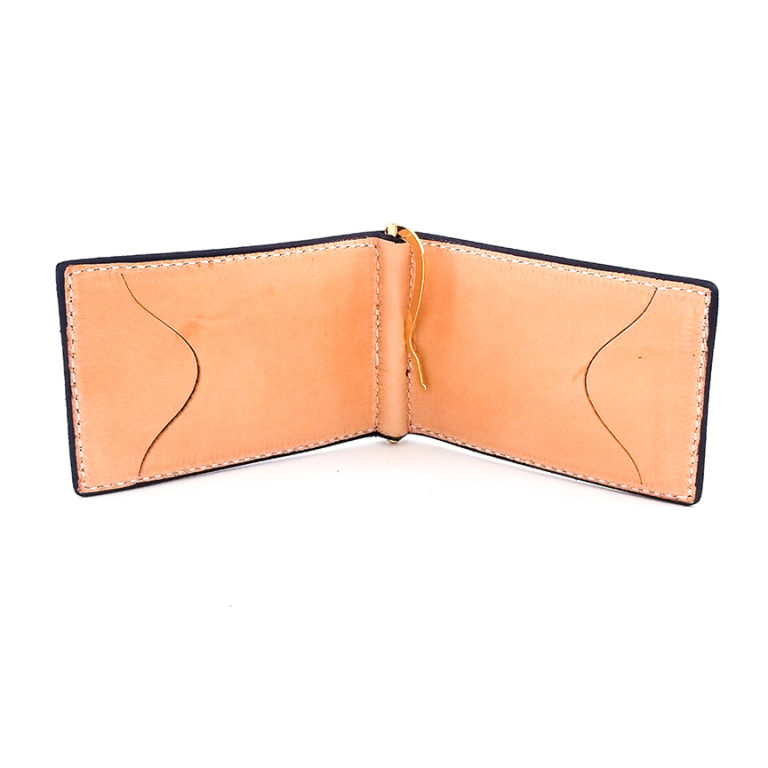 Basket Weave Chestnut Money Clip Wallet - Uptmor Saddlery